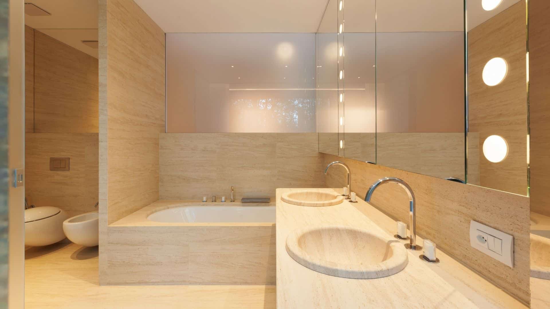 27+ béžových koupelen: inspirace, fotografie a nápady | Trendydomov.cz